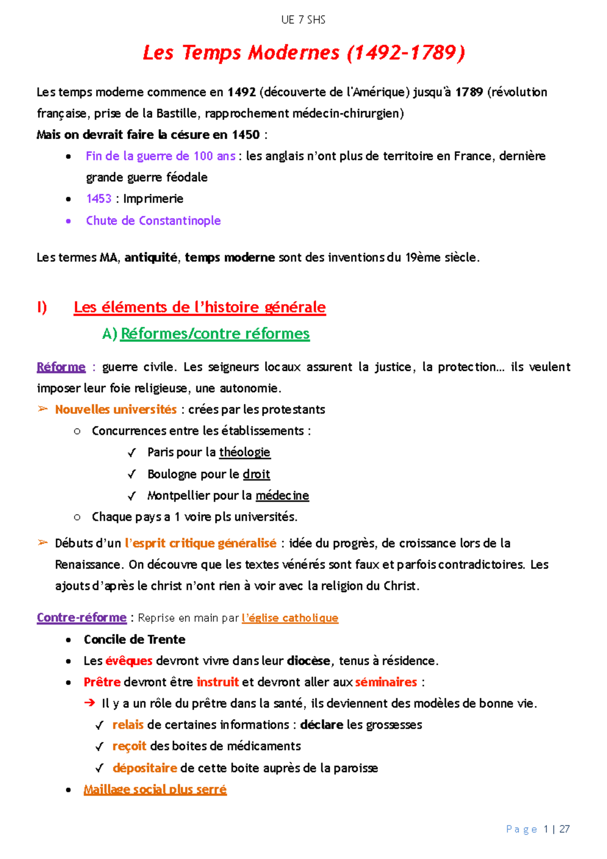 5. Les Temps Modernes 2 ok - Les Temps Modernes (1492-1789) Les temps ...