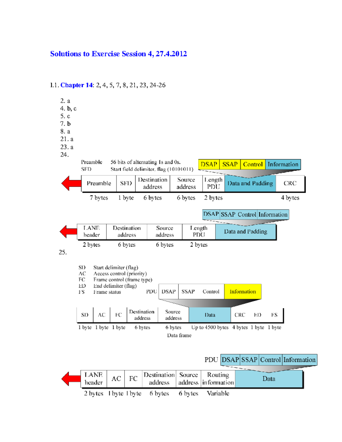 Ex Session 4Solutions - Chap4 - Solutions to Exercise Session 4, 27. I ...