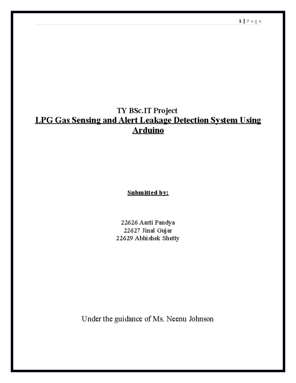 LPG gas detector - TY BSc Project LPG Gas Sensing and Alert Leakage ...