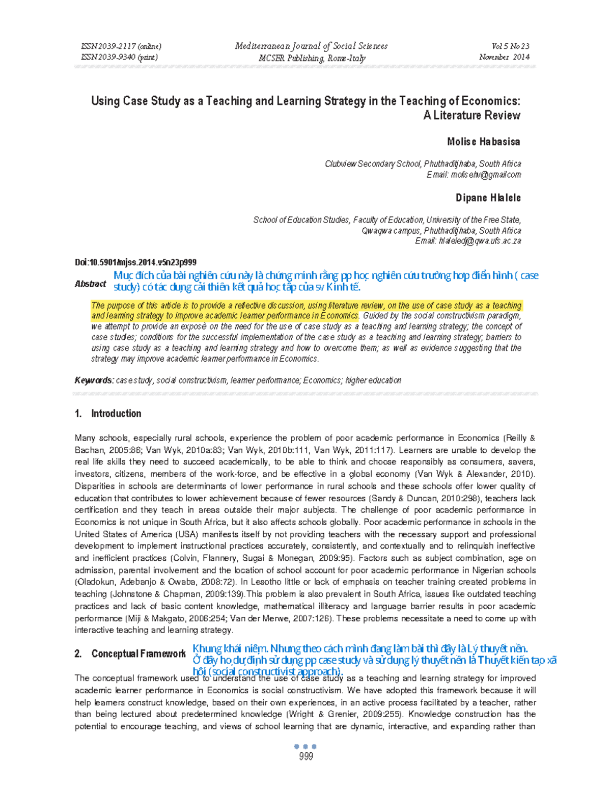 Using Case Study as a Teaching and Learning Strategy in the Teaching of ...