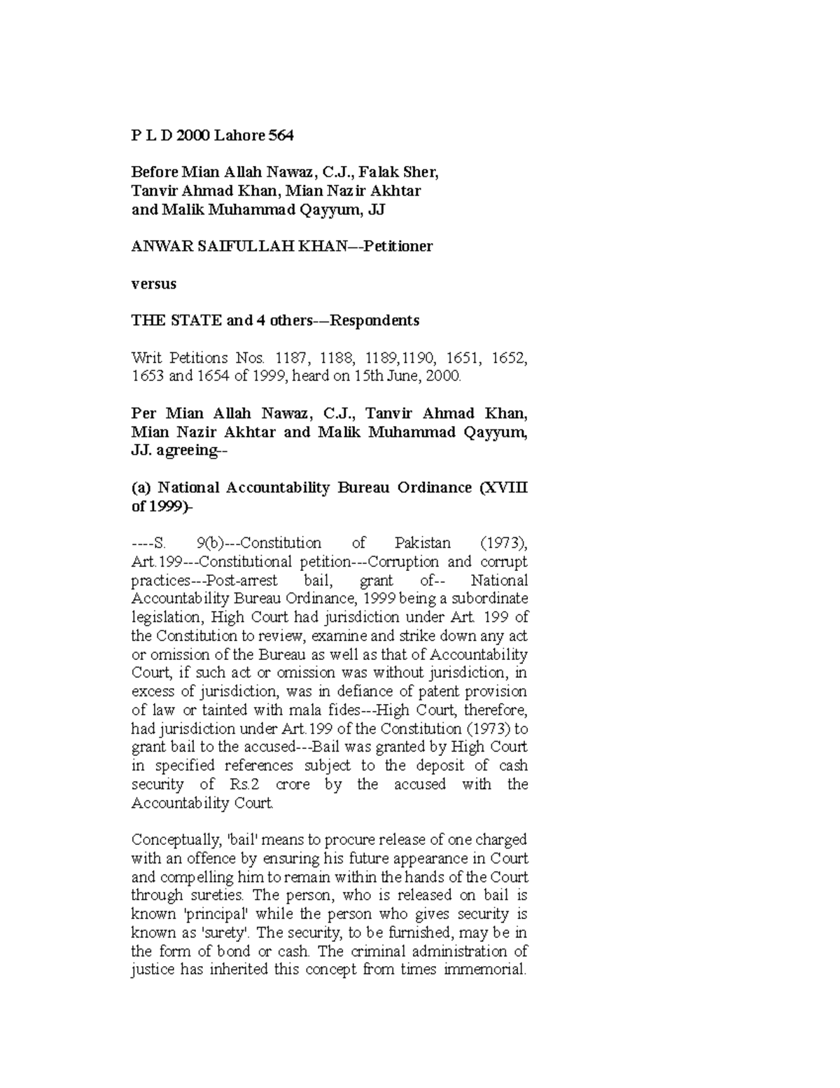 P L D 2000 Lahore 564 - dying statement - P L D 2000 Lahore 564 Before ...