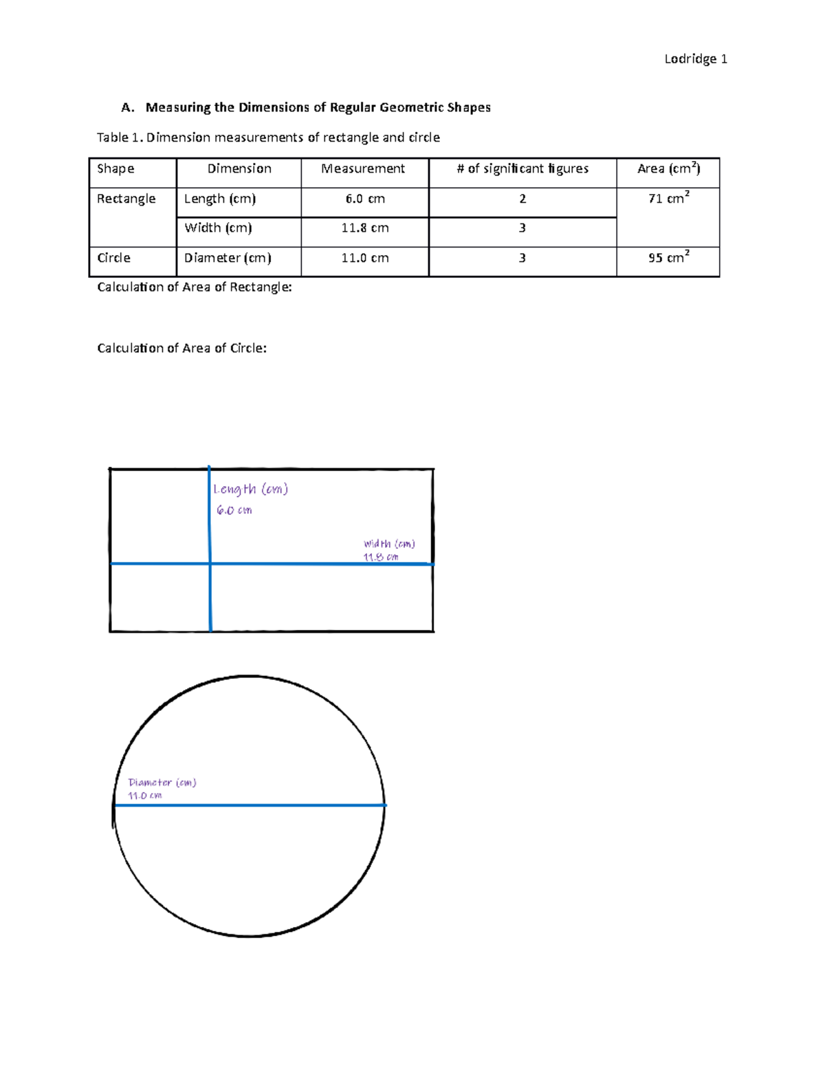 Lodridge-Post Lab 2 - RINGO - A. Measuring the Dimensions of Regular ...