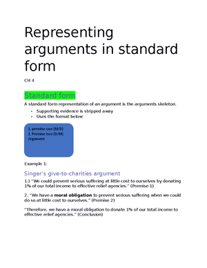 Recognizing moral arguments - Philosophy (Ethics) Recognizing moral arguments (CH 1) Recognizing ...