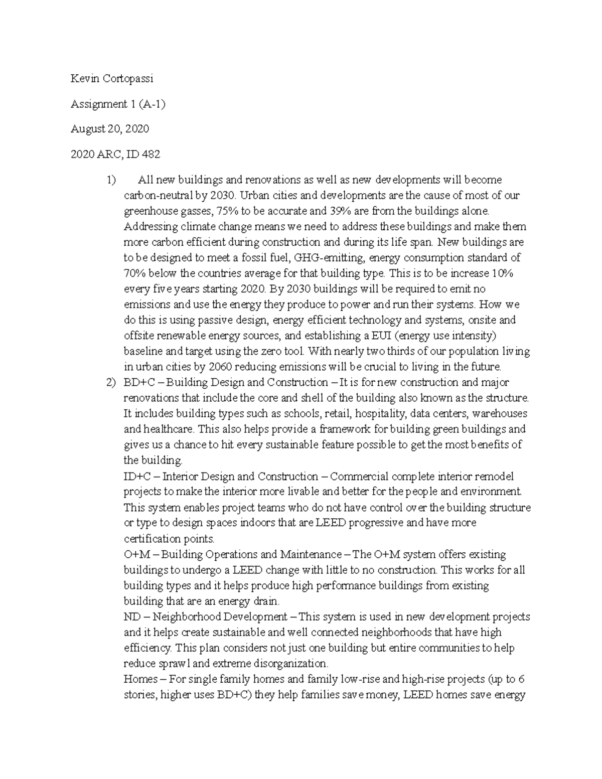 Kevin Cortopassi (A-1),2020 Arcid 482 - Kevin Cortopassi Assignment 1 ...