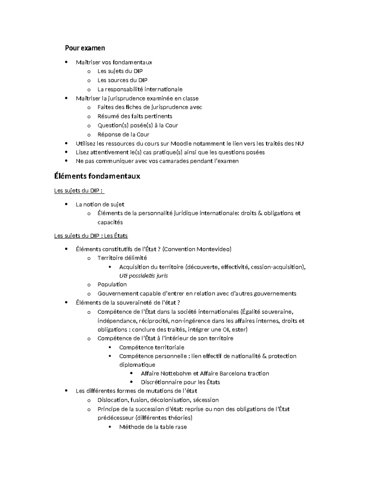 Révision - Révision finale - Pour examen Maîtriser vos fondamentaux o ...