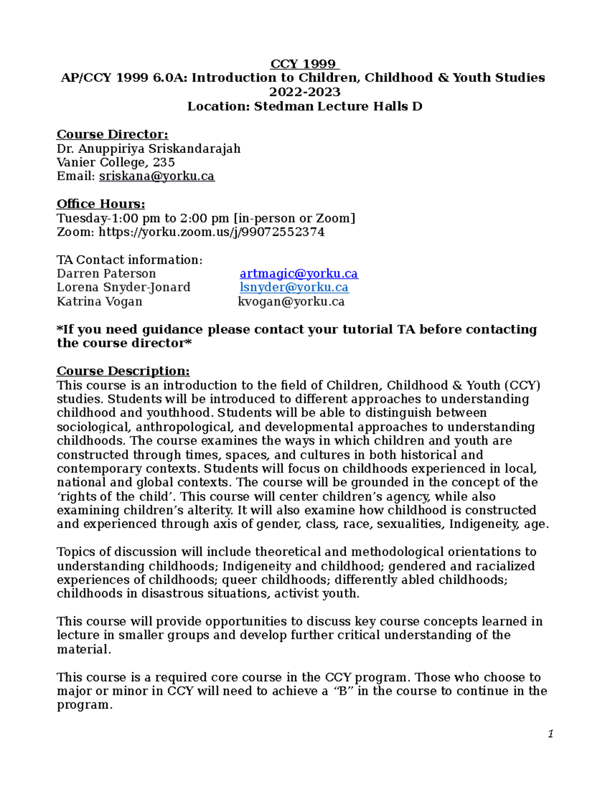 CCY 1999 course outline 2022-2023 (24) - CCY 1999 AP/CCY 1999 6 ...