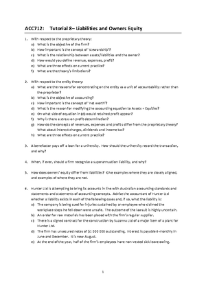 ACC711 Tutorial 4 Solution - ACC711: ADVANCED ACCOUNTING PRACTICE ...