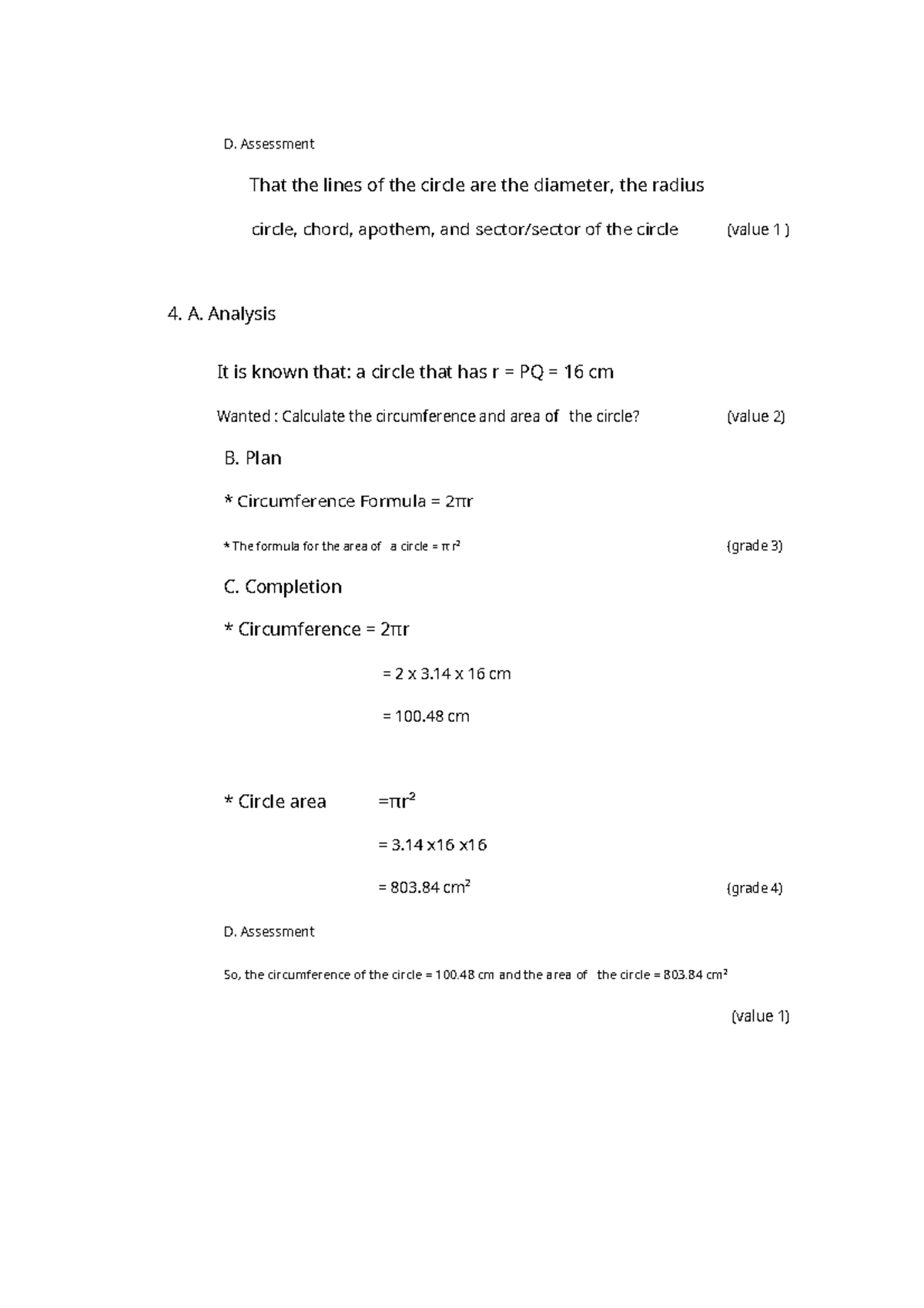Math Notes-26 - Math Notes-26 - D. Assessment That the lines of the ...