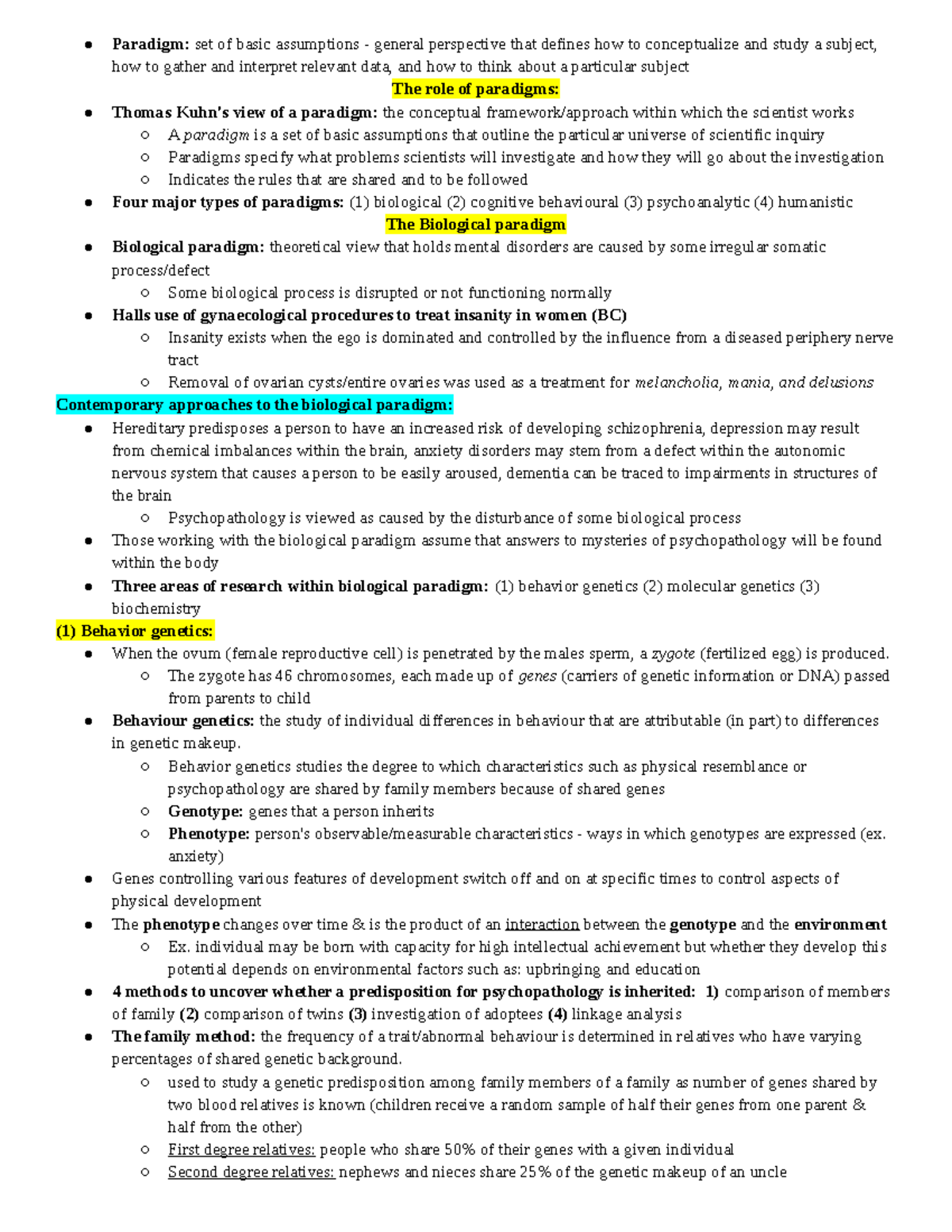 Chapter 2 Current paradigms and Integrative approaches - Paradigm: set ...