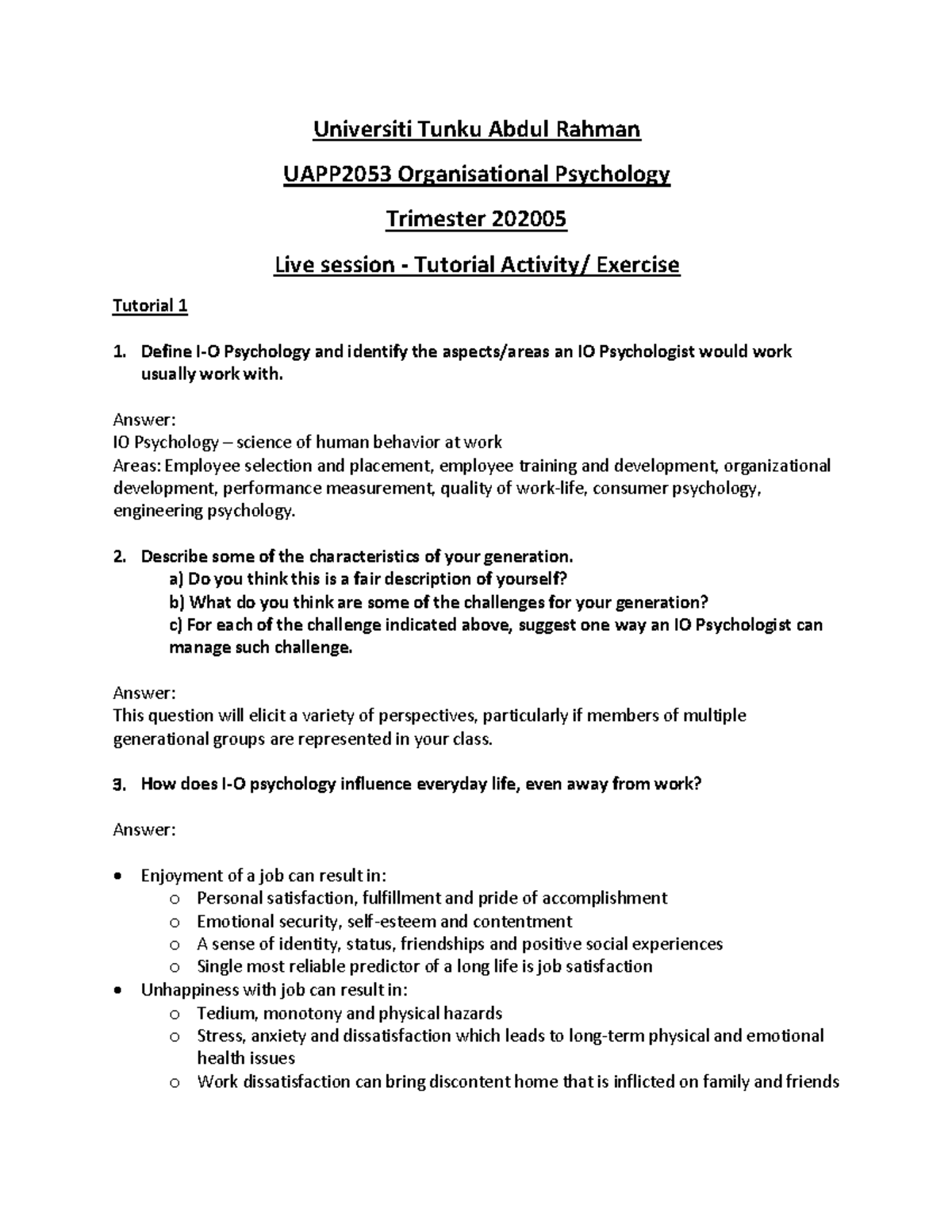 UAPP2053 Tutorial 1 - 202005- Answers - Universiti Tunku Abdul Rahman ...