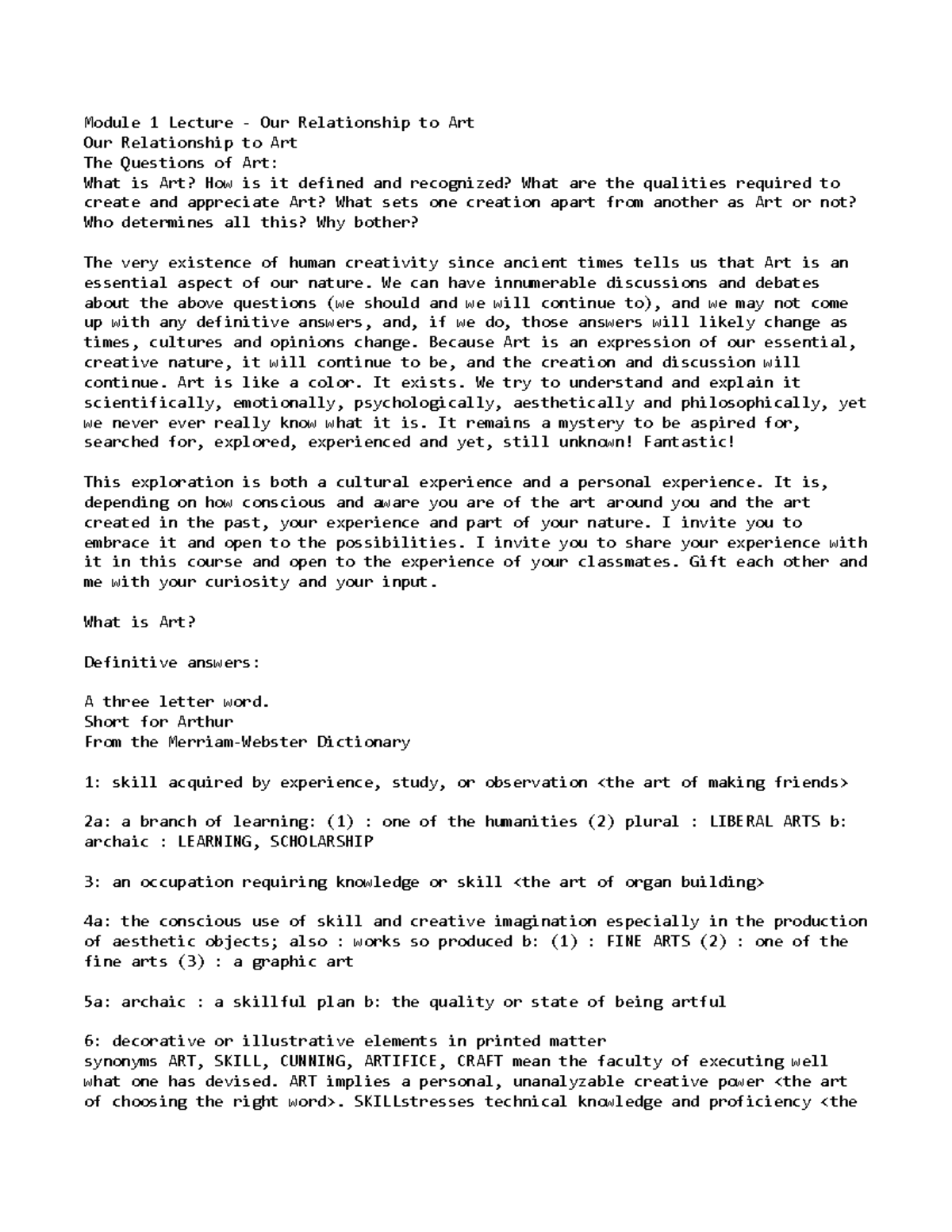 Art - Art History and Appreciation: Prehistory through the Middle Ages ...