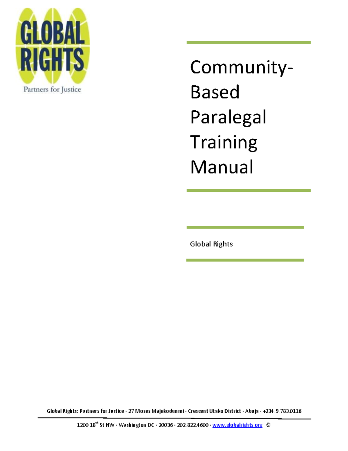 6. Community based Paralegal Manual - Global Rights: Partners for ...