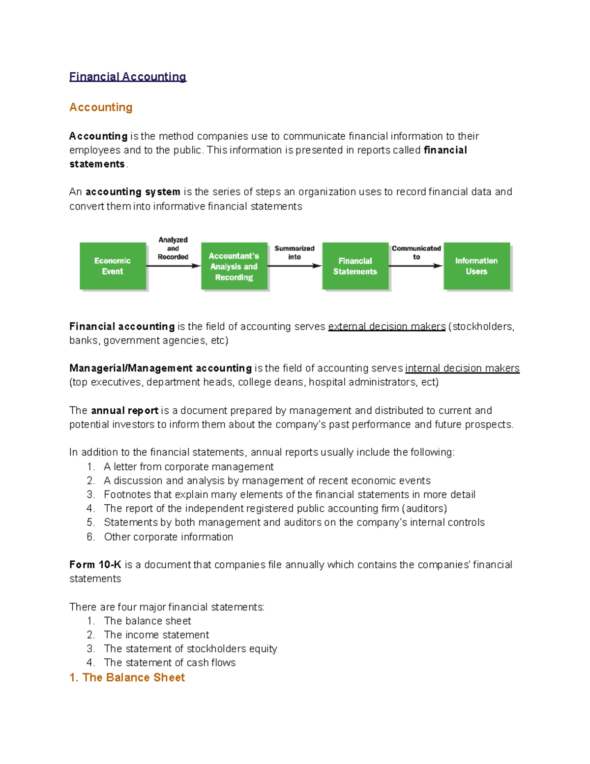 Financial Accounting Notes - Financial Accounting Accounting Accounting ...