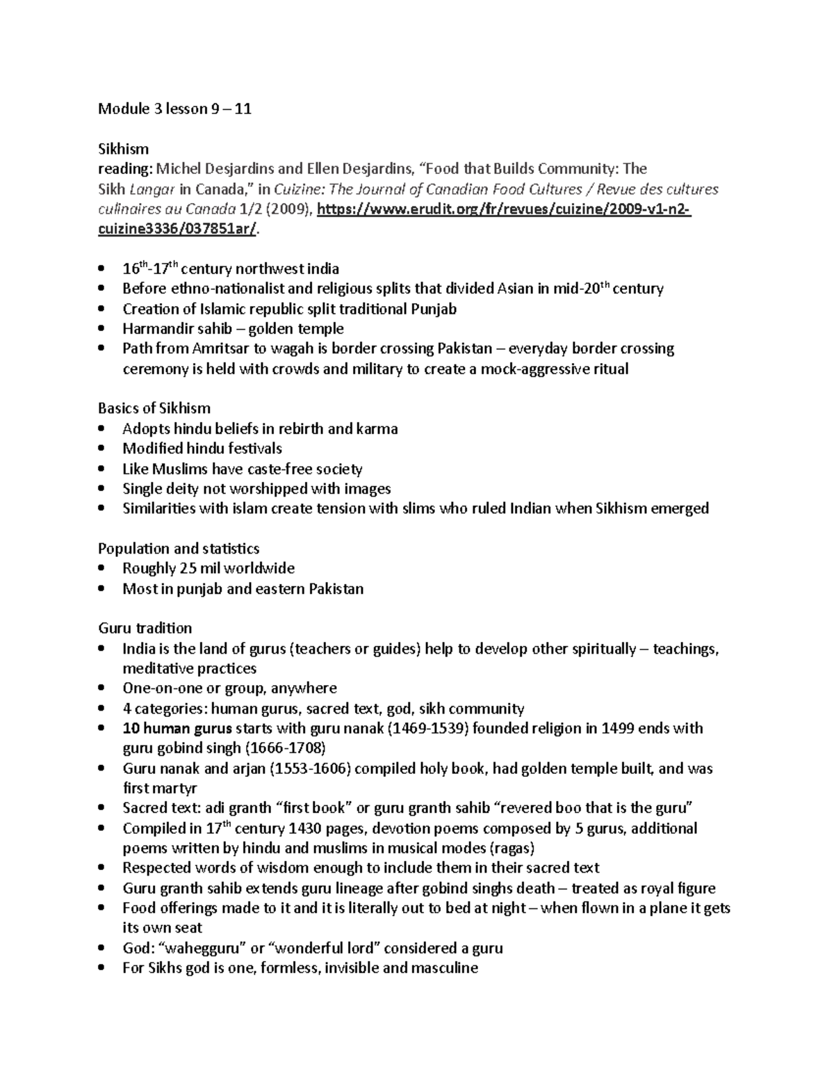 Module 3 lesson 9-11 (lesson 12 was exam prep which is next document ...