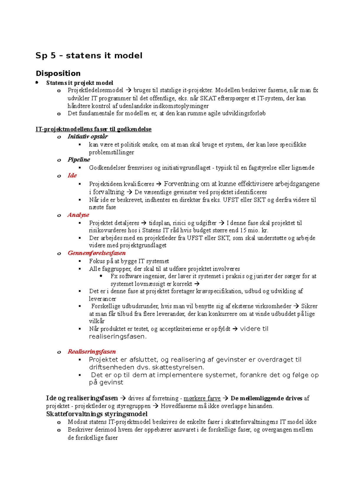 Statens it modeller - Sp 5 – statens it model Disposition Statens it ...