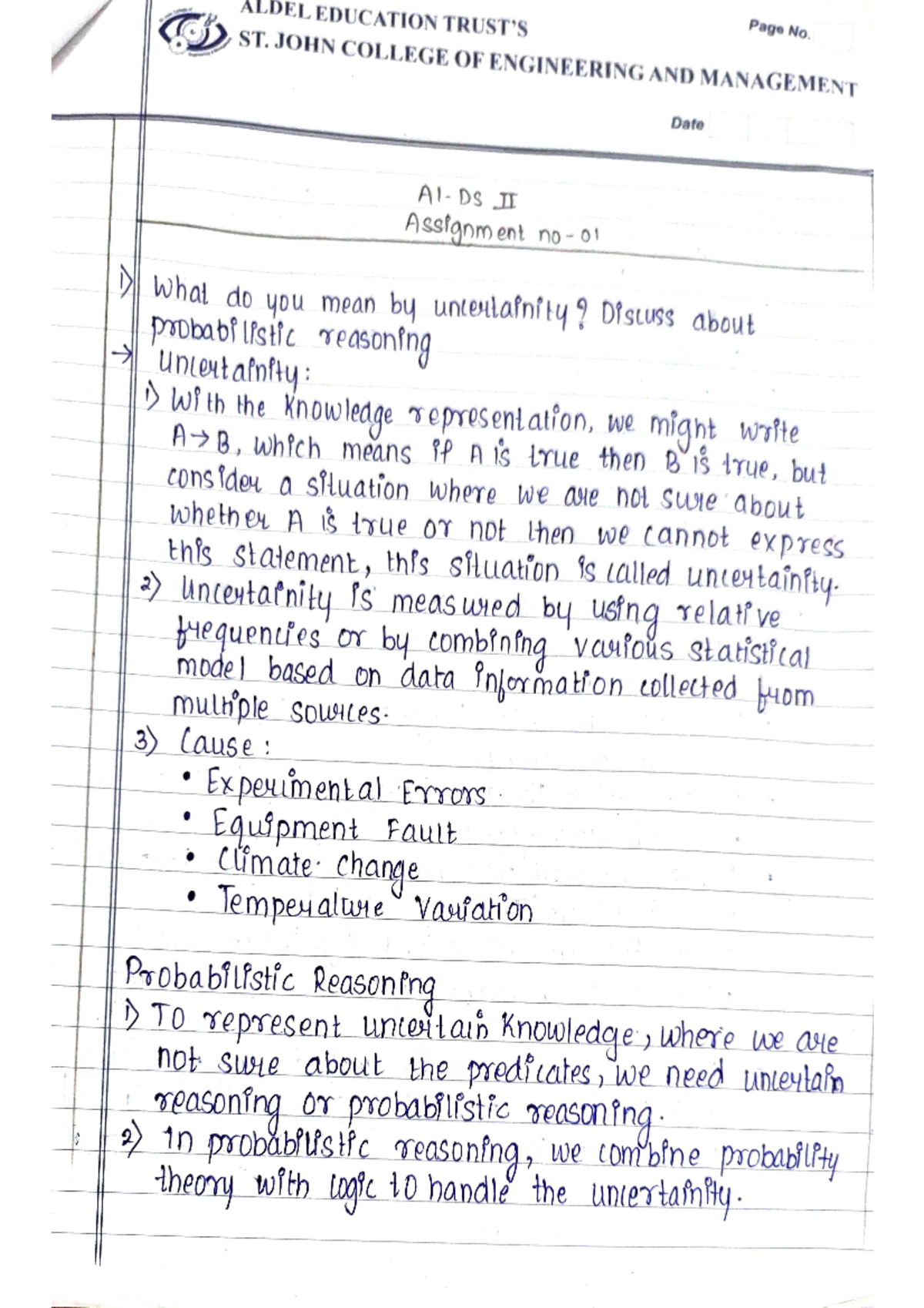 AIDS AAS1 - NIL - Basic Electrical and Electronics Engineering - Studocu