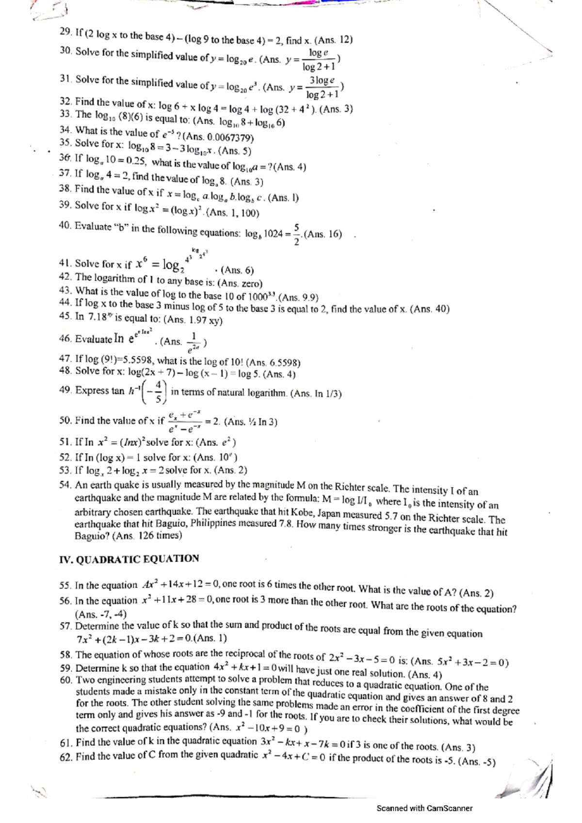 Cam Scanner 02-01-2022 15 - 29. 30. 32. 33. 34. 35. IT (2 log x to the ...