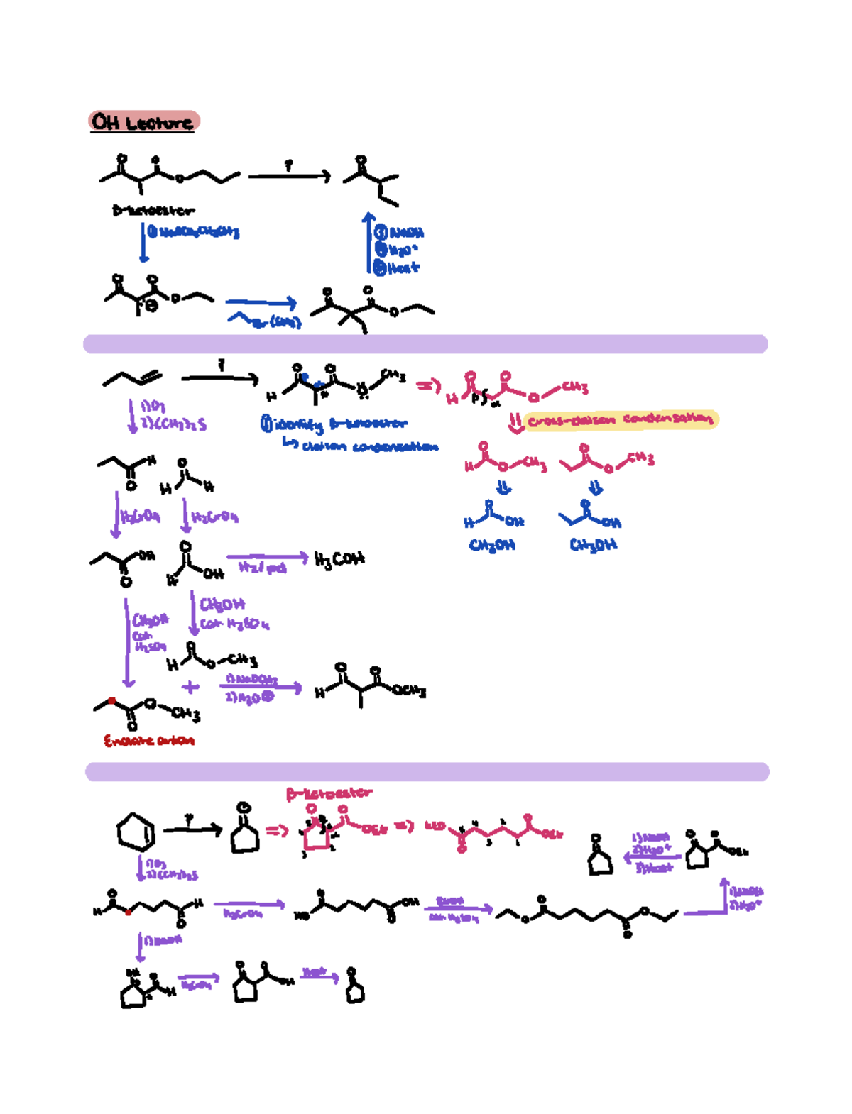 OH Lecture - Professor Shabbir. OCHEM 2 - OH Lecture 7 on t B ketoester ...