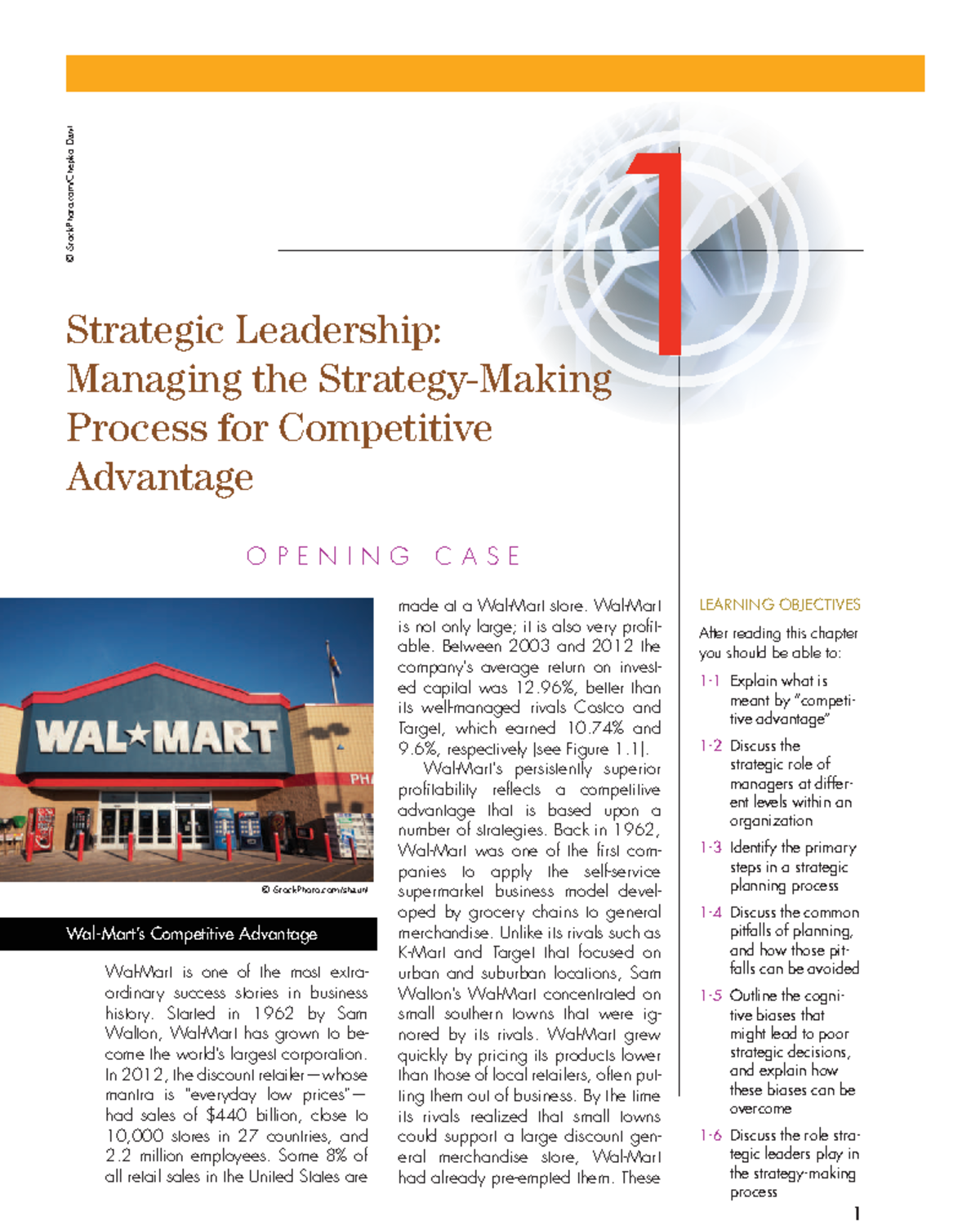 Chapter-1 - jhhvghvb - O p e n i n g C a s e Wal-Mart’s Competitive ...