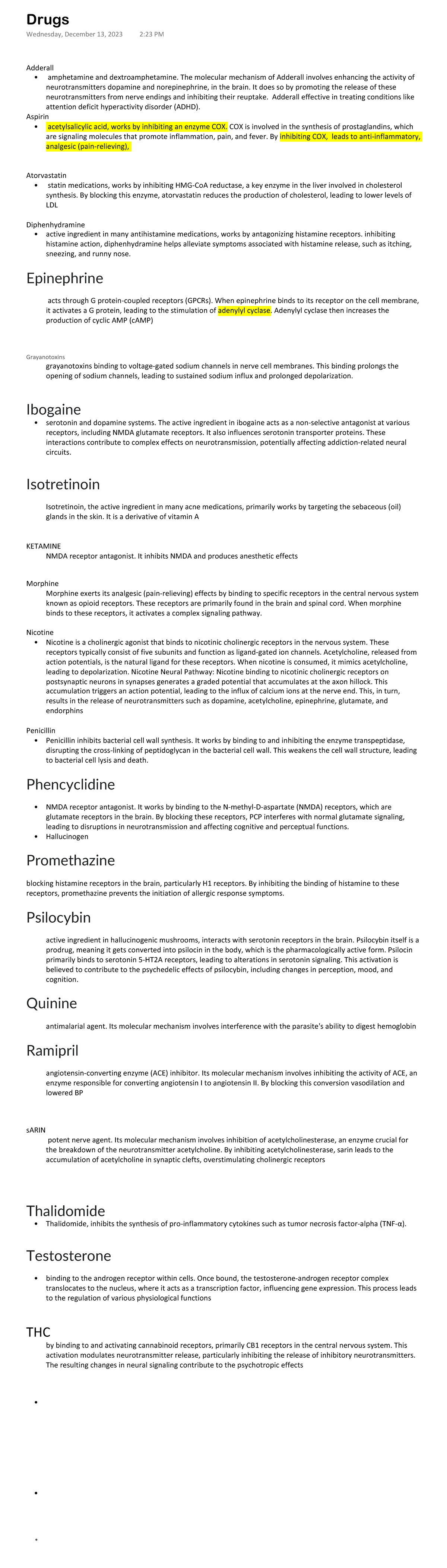 Drugs - Summary Introduction to Pharmacology and Pharmacokinetic ...