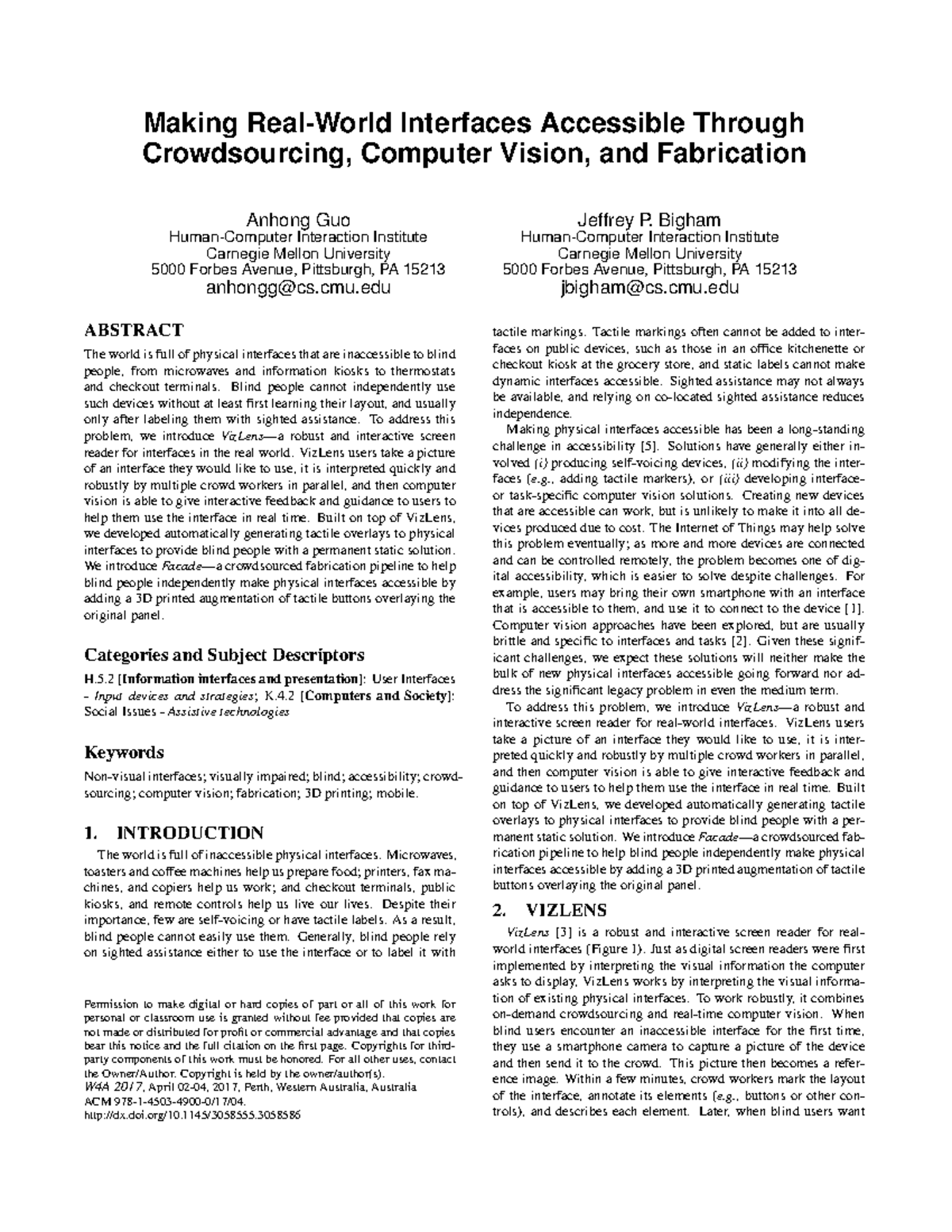 Guo2017 - wlhwlhlkhlk - Making Real-World Interfaces Accessible Through ...