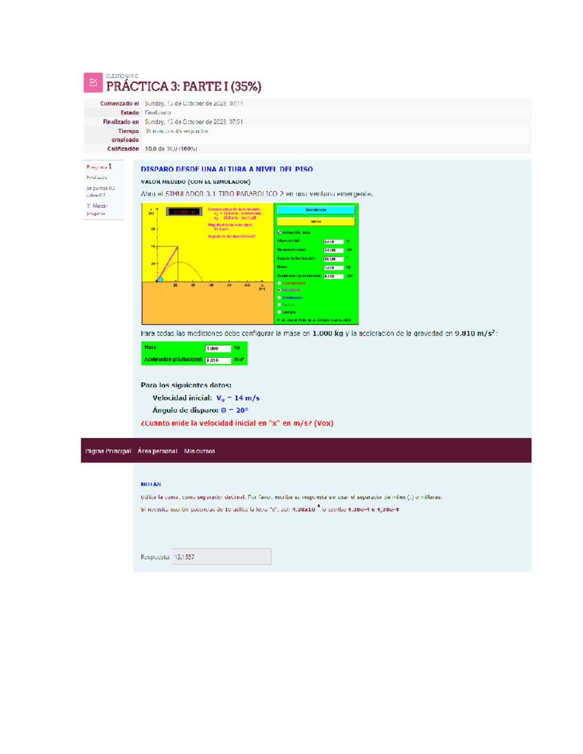 Practica 3 de fisica 1 - Fisica I - Studocu