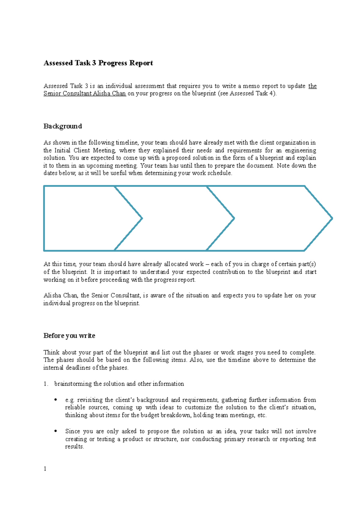 Task 3 Progress Report - task 3 - Assessed Task 3 Progress Report ...