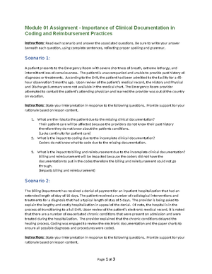 [Solved] 1 Scenario 1 A claim for a procedure that also included charges - Coding Foundations ...