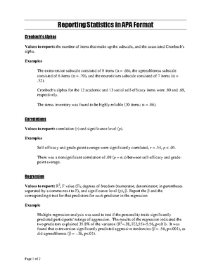 Reporting Results in APA Format - University of Washington Psychology ...