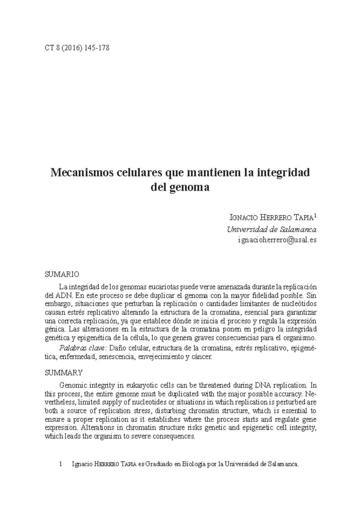 Dialnet-Mecanismos Celulares Que Mantienen La Integridad Del Geno ...