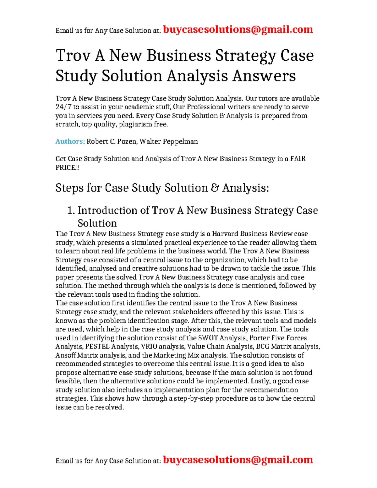 Case Solution Trov A New Business Strategy - Trov A New Business ...