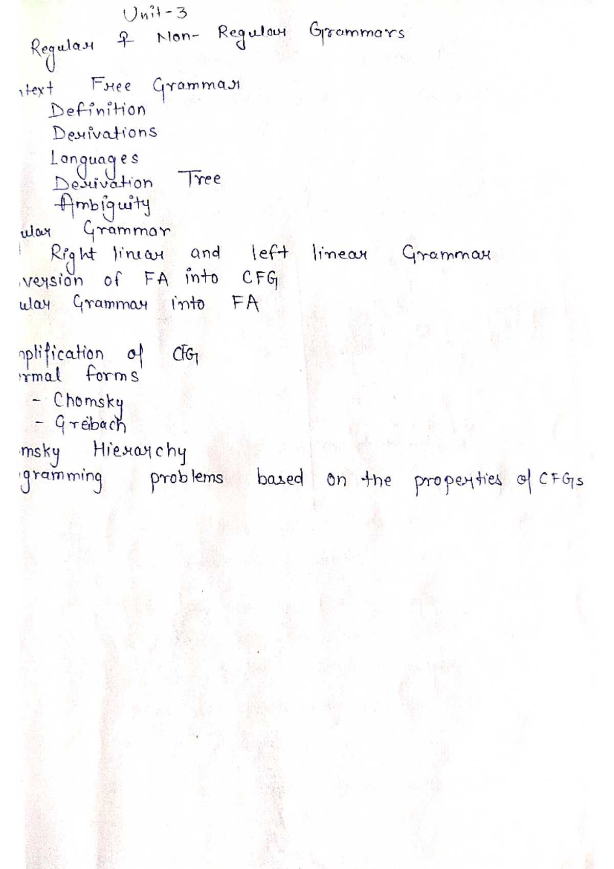 Tafl unit 3 btech - tafl unit 3 notes hand written - Regular of Regular ...