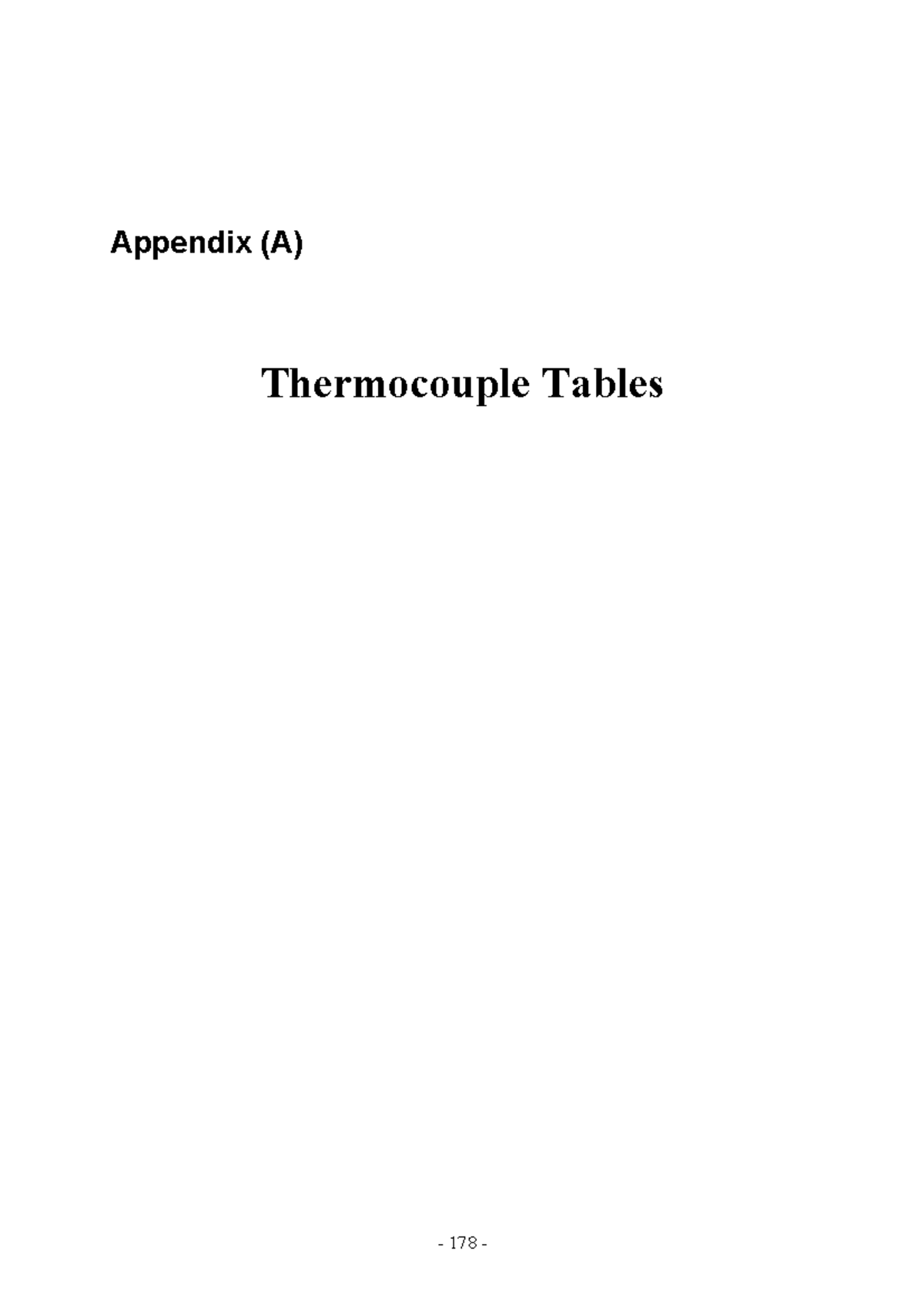 Thermocouple Tables - Appendix (A) Thermocouple Tables - Studocu