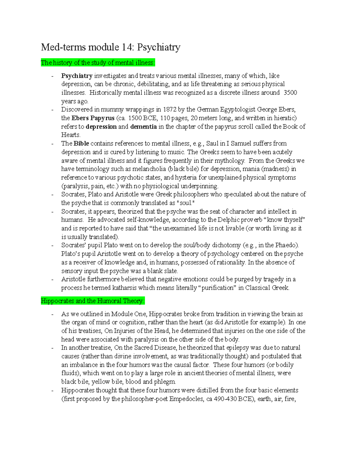 Medterms module 14 - Detailed lecture notes for Medical terminology ...