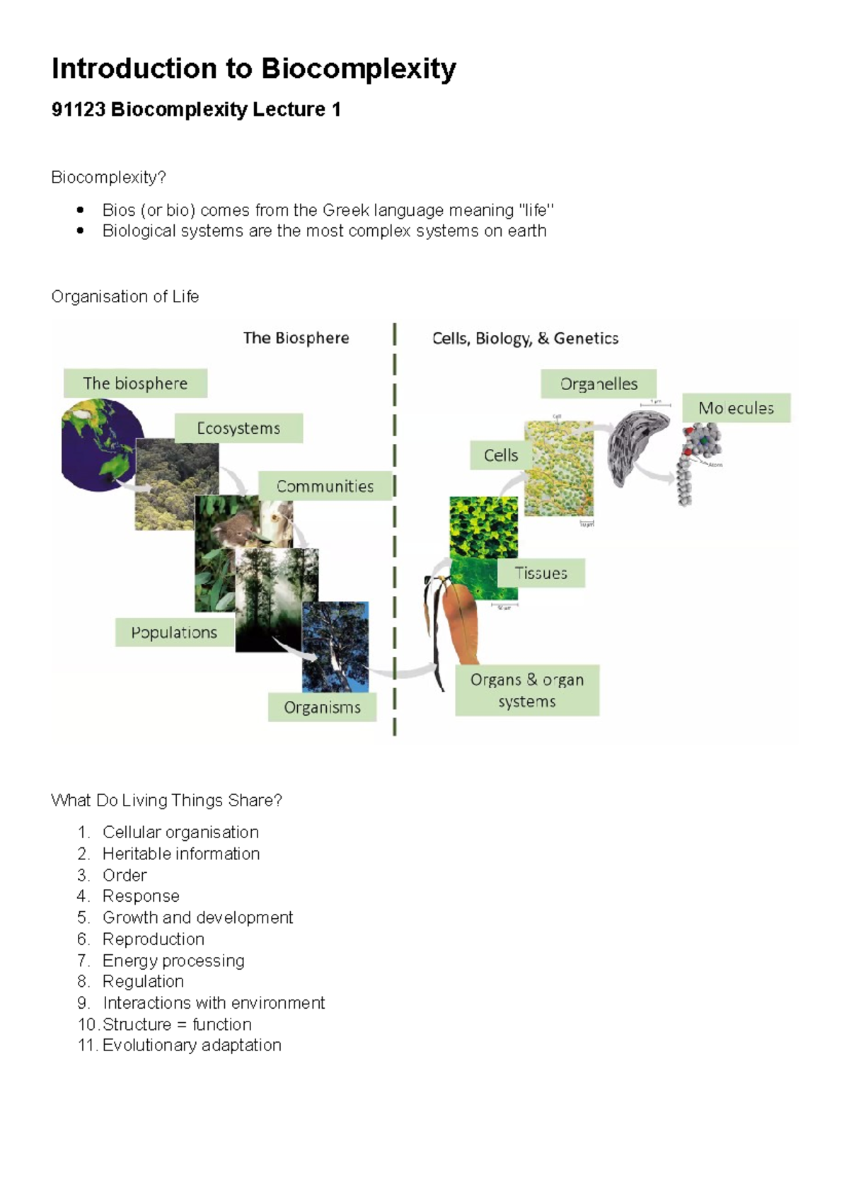 [1] Introduction to Biocomplexity - Introduction to Biocomplexity 91123 ...