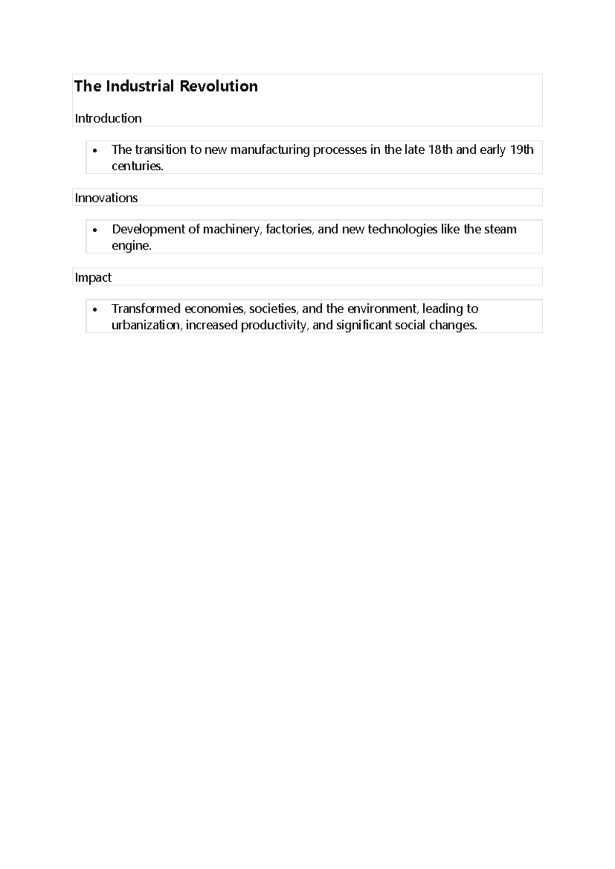 The Industrial Revolution - ARCH1102 - The Industrial Revolution ...
