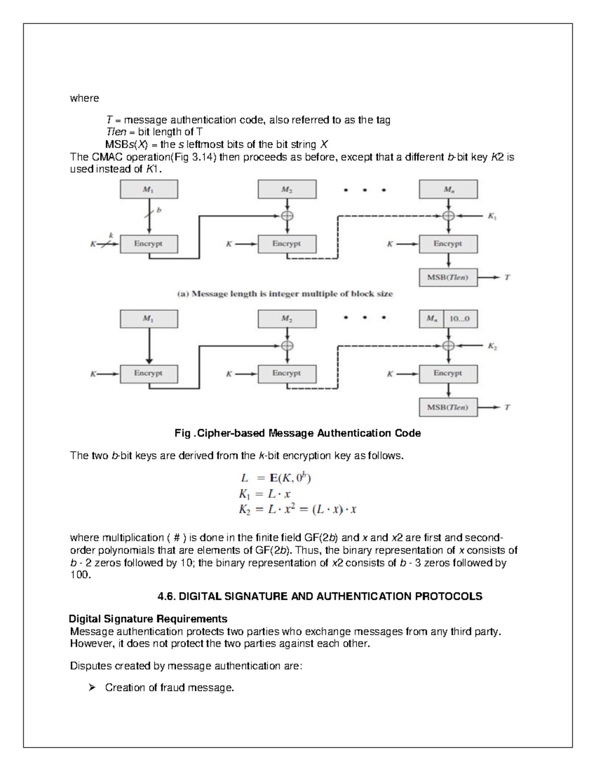 Digital Signature Ds Answers For Two Marks Lecture Notes Where T Message Authentication