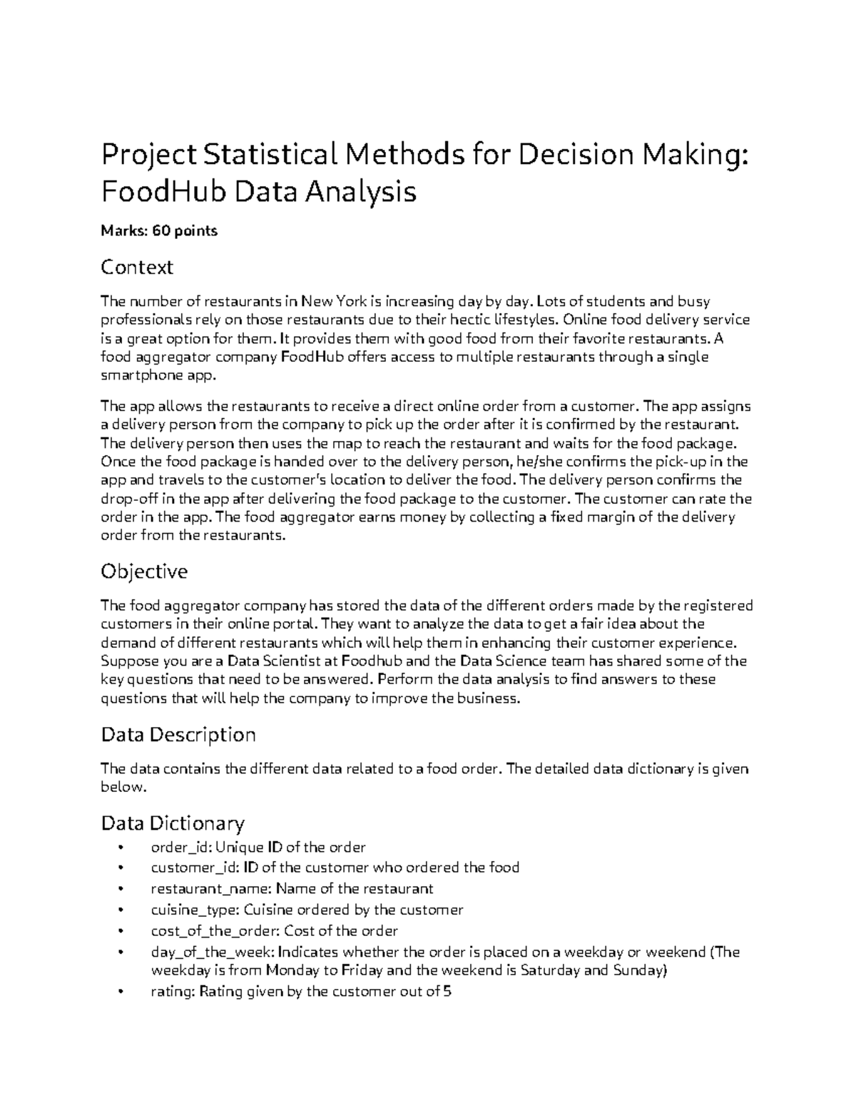 Amit Khilare SMDM Food Hub - Project Statistical Methods for Decision ...