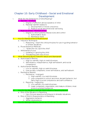 Child and Adolescent Development Final Test Review - Child and ...