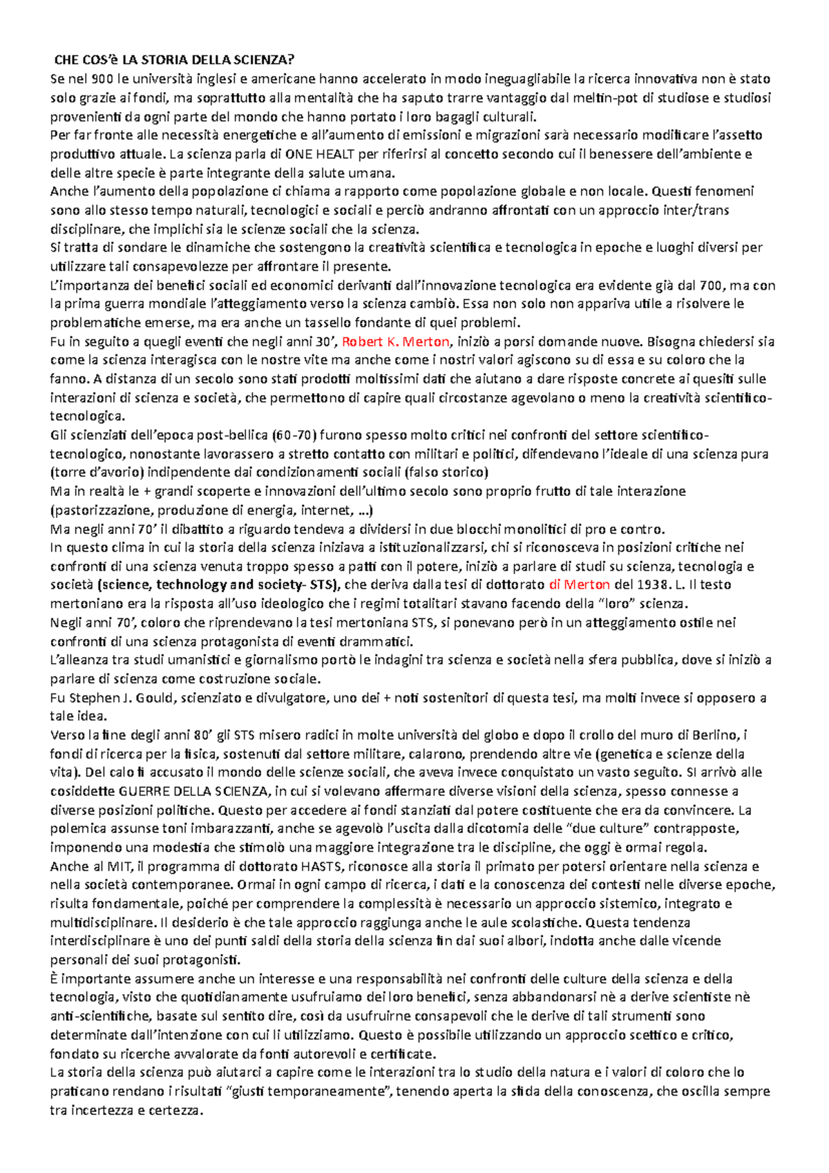 CHE COSè la storia della scienza - CHE COS’è LA STORIA DELLA SCIENZA ...