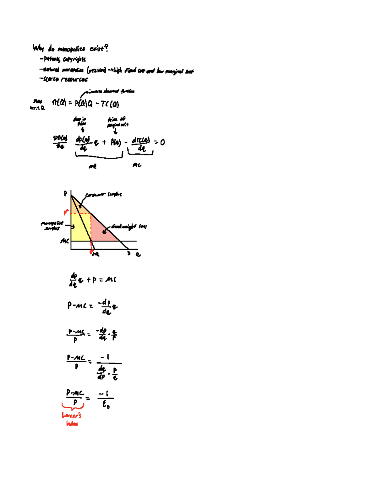 Monopolies Notes - Whydomonopolies exist PatentsCopyrights ...