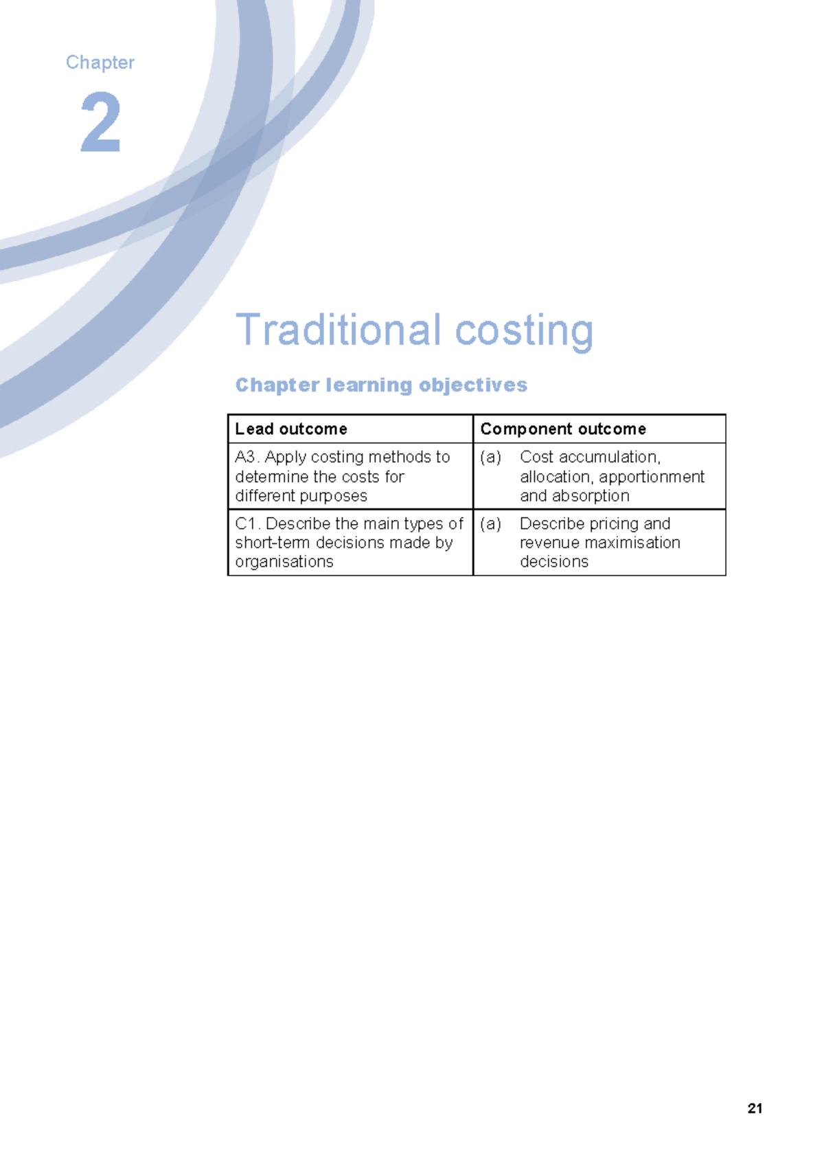 LOBJ19 0005157 - Traditional Costing Overview and Analysis ...