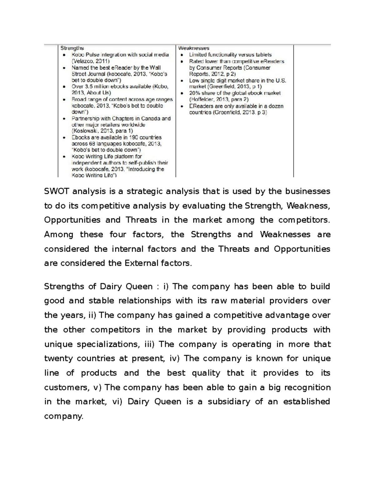 Engineering Management 4 - SWOT analysis is a strategic analysis that ...
