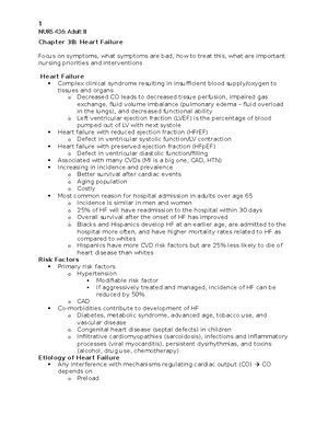 Chpt 34 Heart Failure - Lecture Notes - Wednesday, September 14th Heart ...
