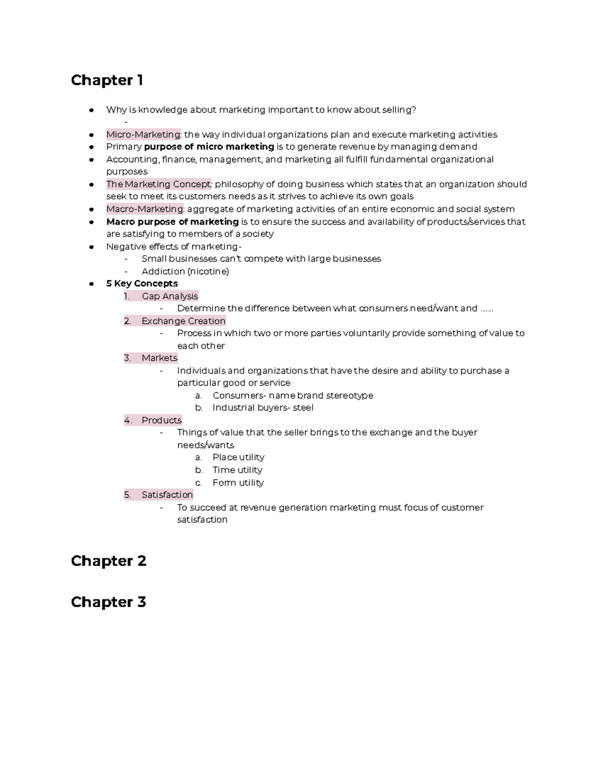 Professional Selling Notes - Chapter 1 Why is knowledge about marketing ...