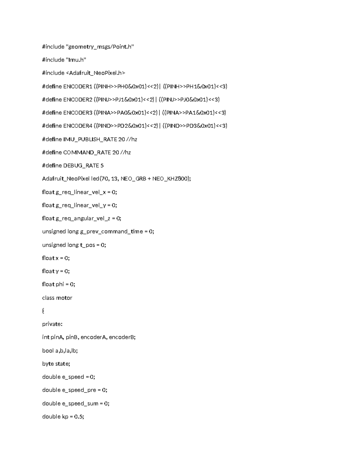 Include - good - #include "geometry_msgs/Point" #include "Imu" #include - Studocu