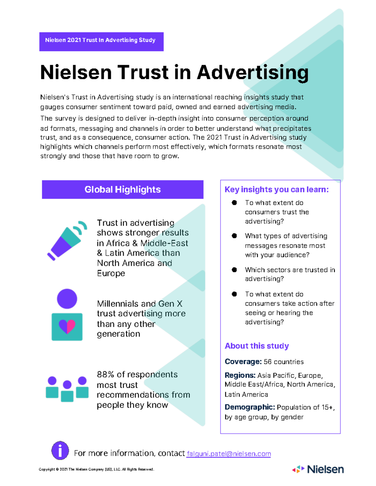2021 Nielsen Trust In Advertising Sell Sheet - Copyright © 2021 The ...