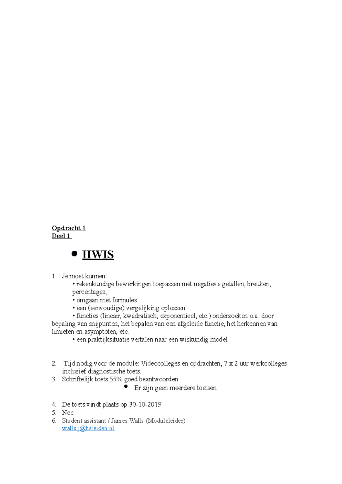 Portfolio studie loopbaan begeleiding - Cijfer: v - Opdracht 1 Deel 1 ...