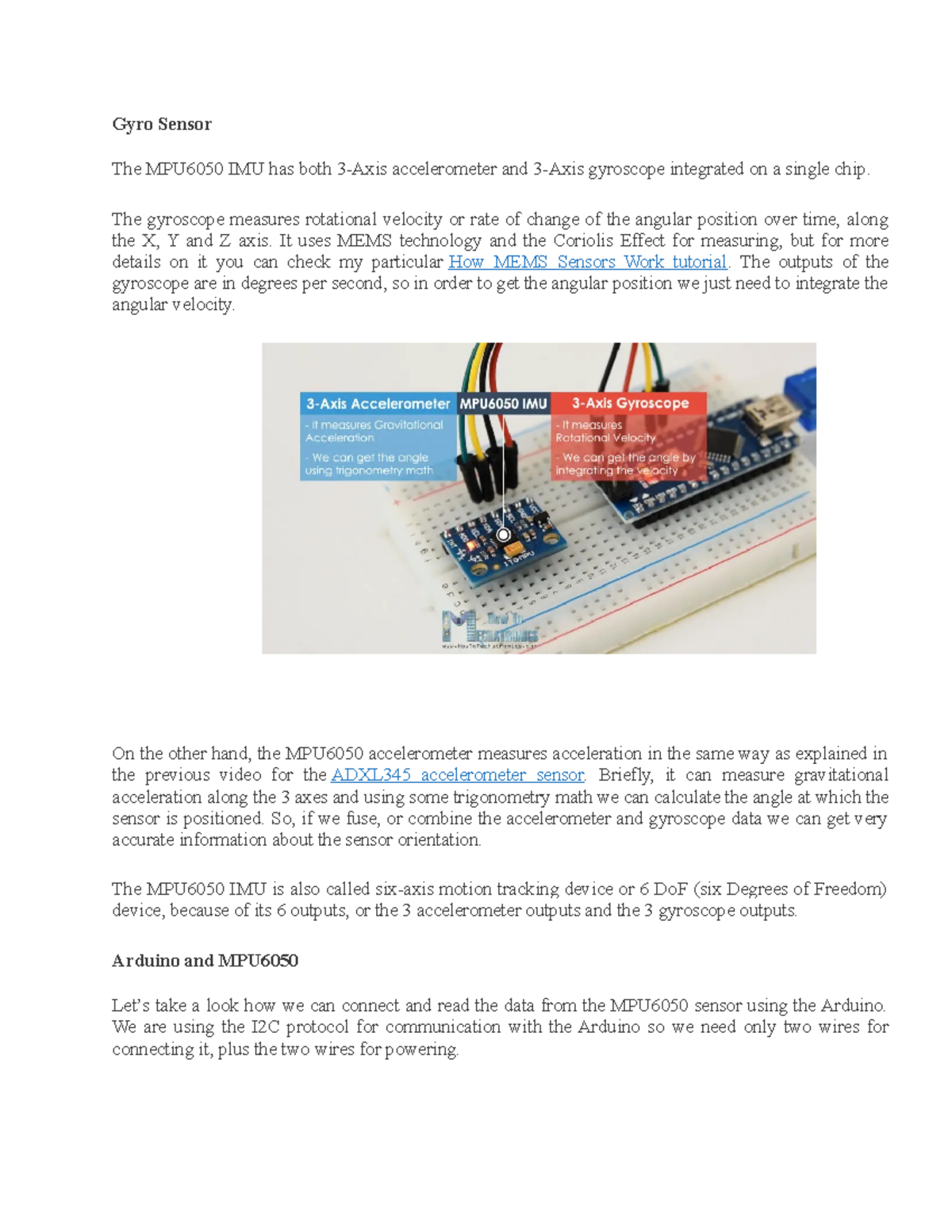 Gyro Sensor - Course Instructor - Mr. Ashish Kulkarni DTU Academic Year ...
