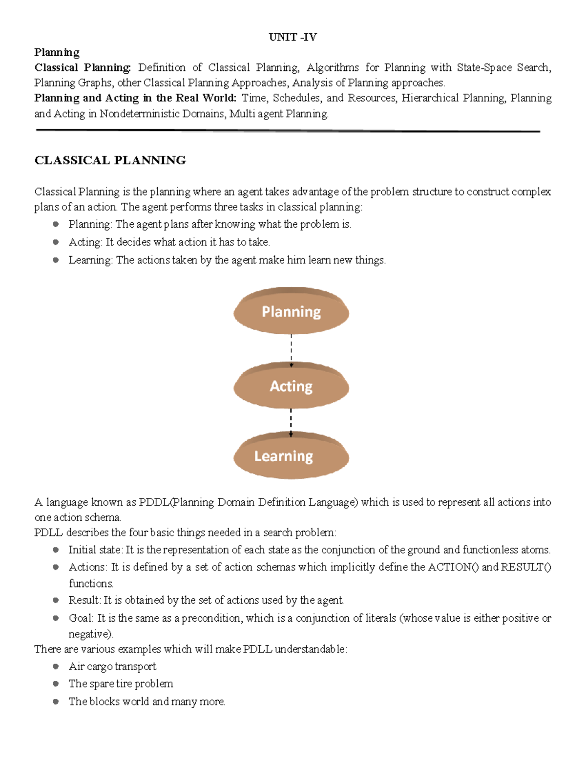AI - Unit- 4 - Unit 4 notes of subject introduction to ai - UNIT -IV ...